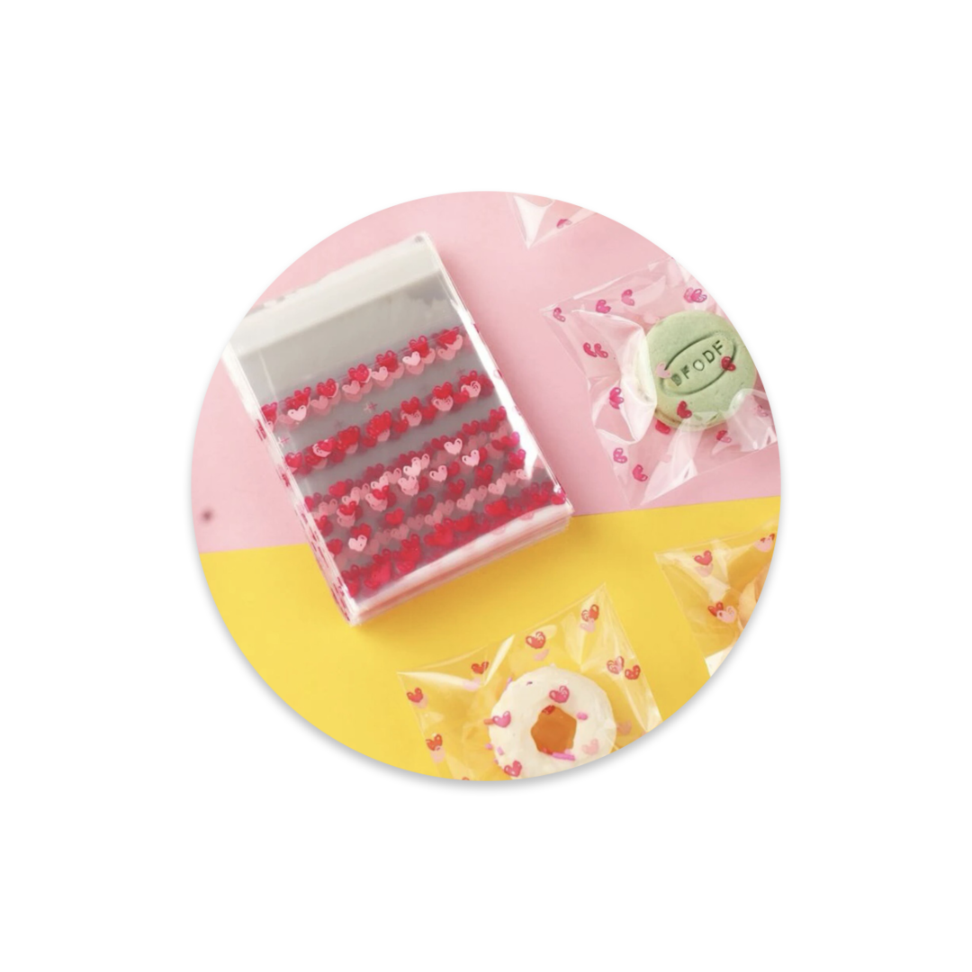 PLASTIC BAG - HEART PATTERN – Sandoqi